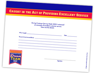 Peer to Peer Recognition (with Caught in the Act Cards) – Customer ...