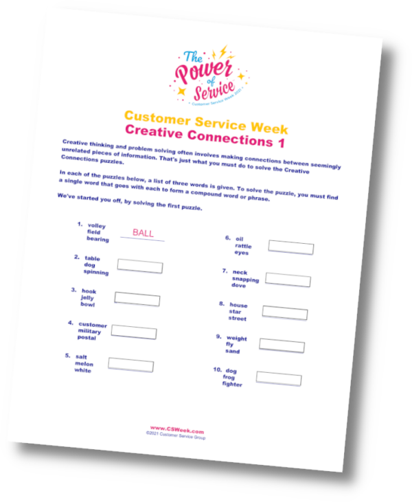 Creative Connections, 3 Puzzles (Remote ready) – Customer Service Week