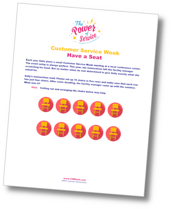 Have a Seat – Customer Service Week