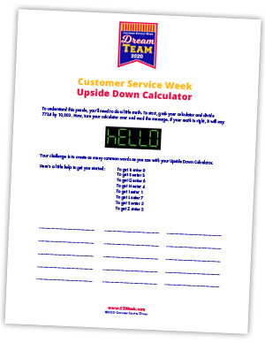 Upside Down Calculator – Customer Service Week