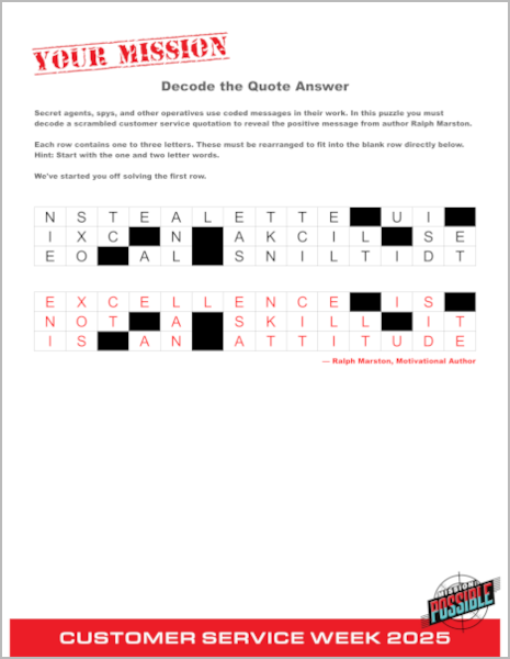 Decode the Quote Solution – Customer Service Week