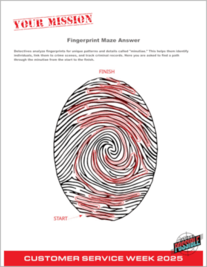 Fingerprint Maze Solution – Customer Service Week